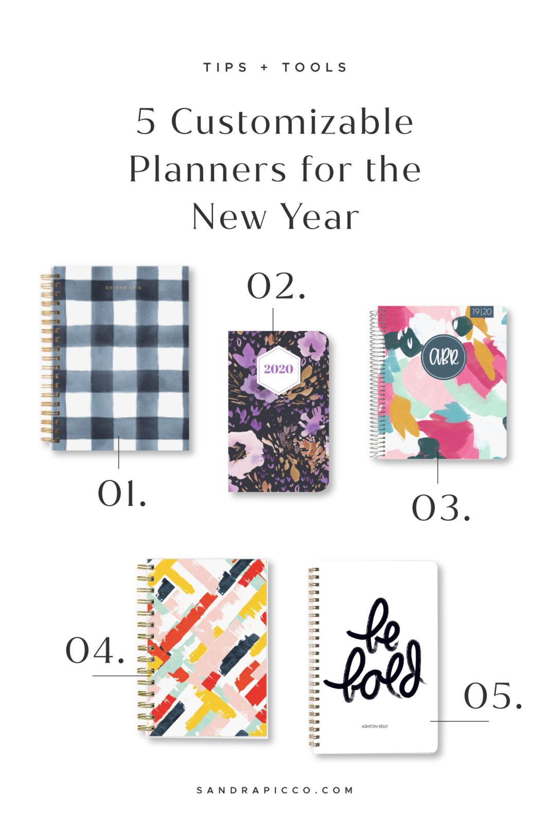 5 Customizable Planners for 2020 - sandrapicco.com